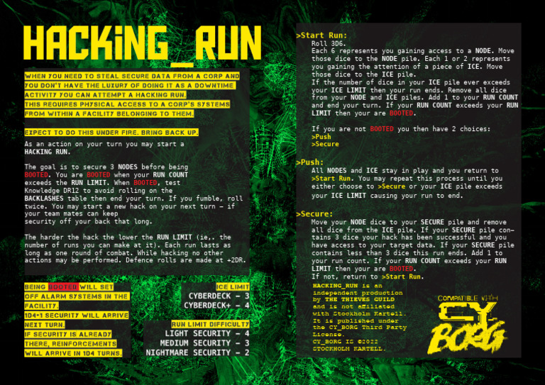 CY - BORG HACKiNG - RUN 1.2 | PDF