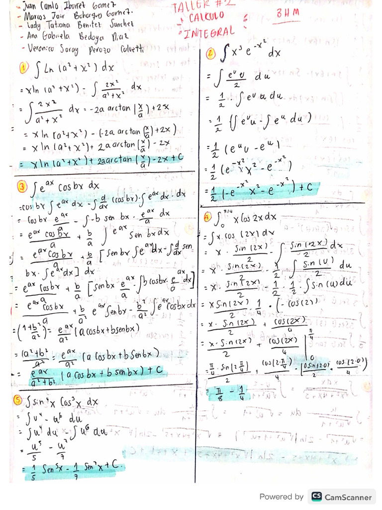 Taller 2 Calculo | PDF