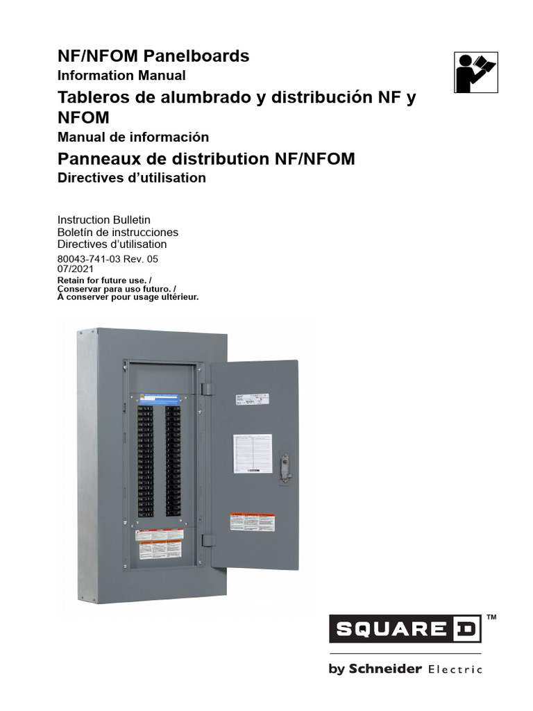 NF/NFOM Panelboards Tableros de Alumbrado y Distribución NF y Nfom Panneaux de Distribution NF ...