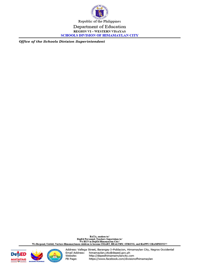 Updated Communication Template With Matatag and Bagong Pilipinas Logos ...