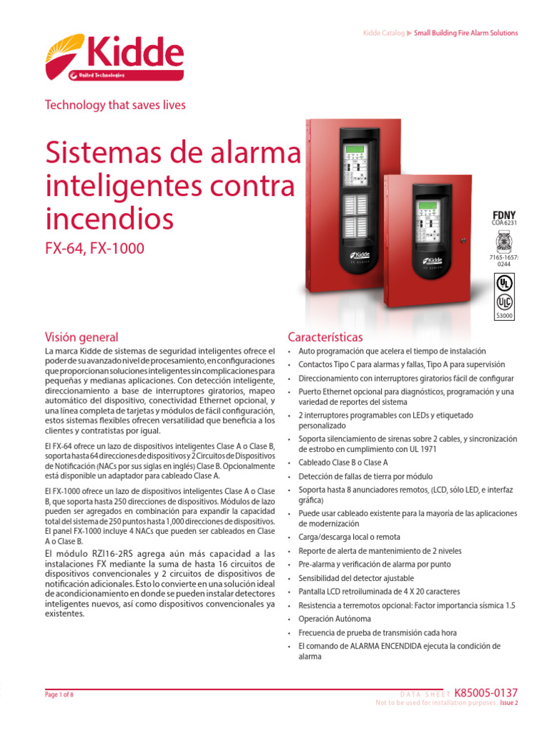 Fx Series Intelligent Fire Alarm Systems Pdf