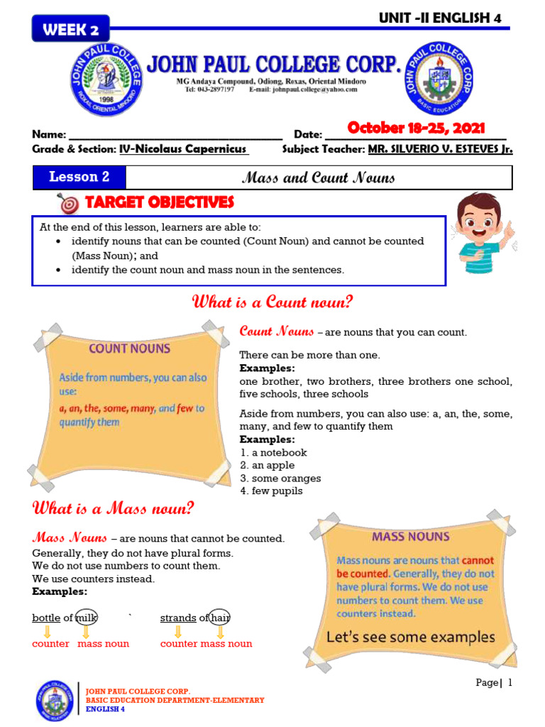 English 4 Q.2 Module 2 | PDF | Noun | English Language