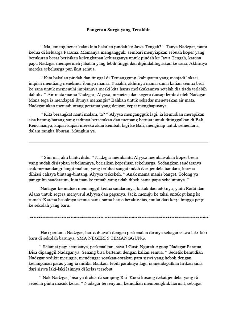 Pangeran Surga Yang Terakhir (01) | PDF