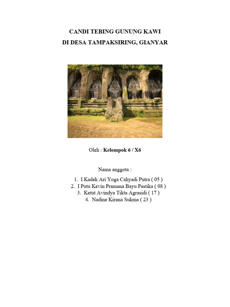 Candi Tebing Gunung Kawi | PDF