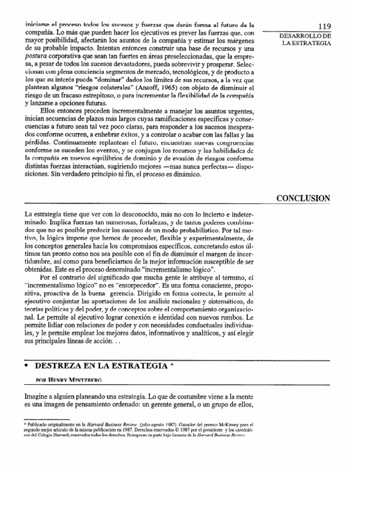 Articulo - La Destreza de La Estrategia | PDF