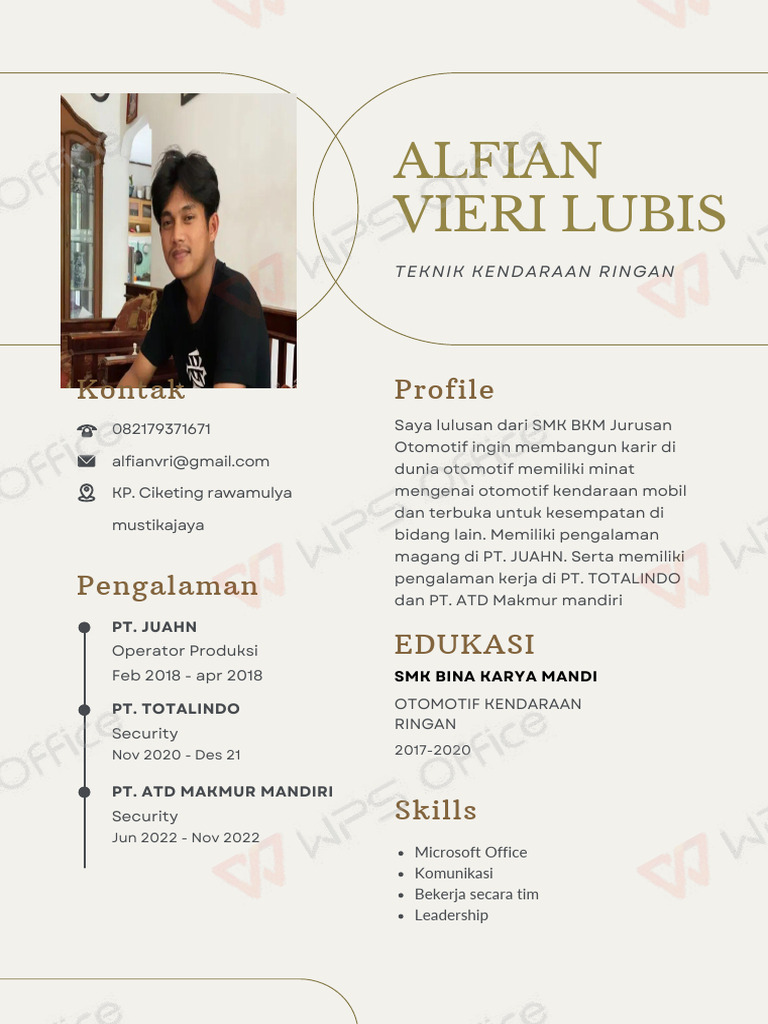 CV Alfian | PDF