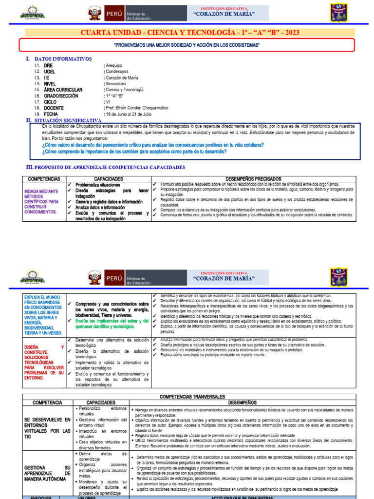 Cuarta Unidad Ciencia y Tecnología | PDF | Informática