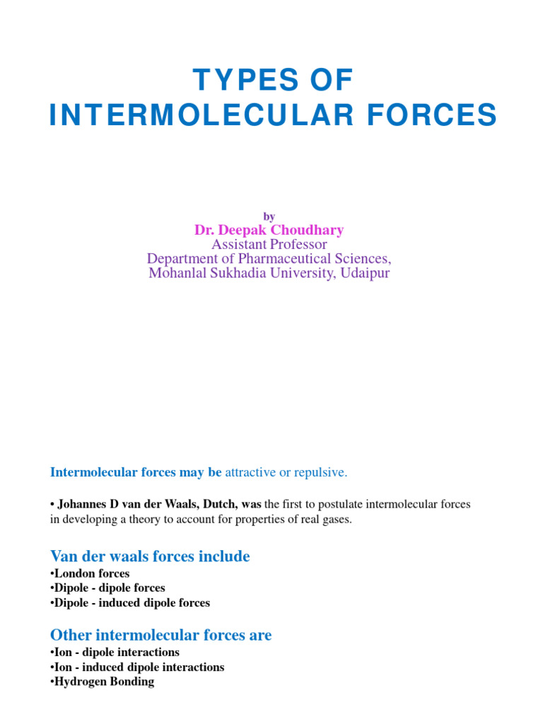 963 - Types of Intermolecular Forces | PDF