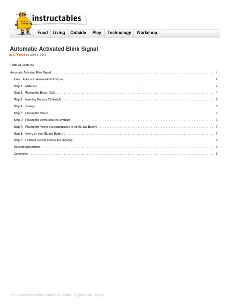 Automatic Trigger Blink Signal Pdf Switch Manufactured Goods
