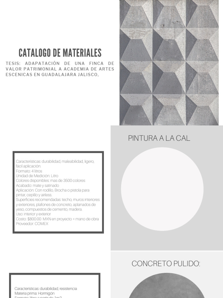Catalogo de Materiales | PDF