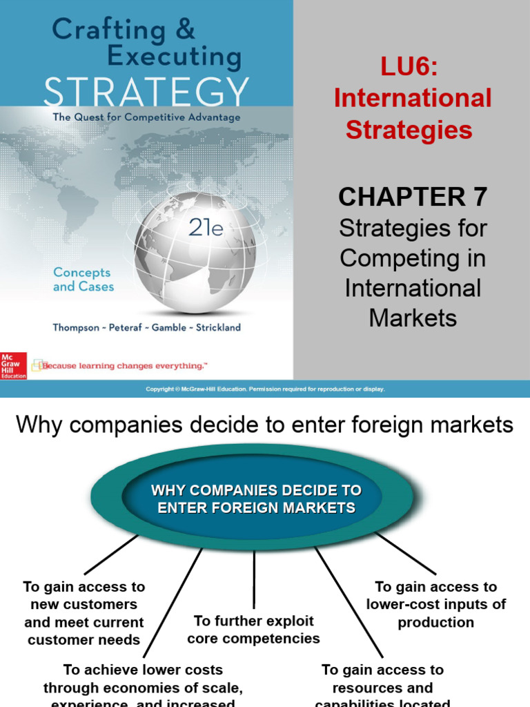 LU6 International Strategies | PDF | Competitive Advantage | Market ...