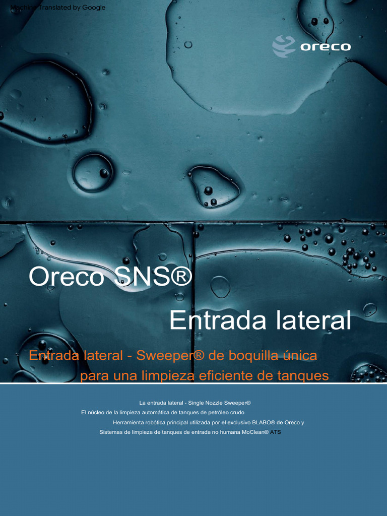 Oreco Sns Side Entry Brochure | PDF