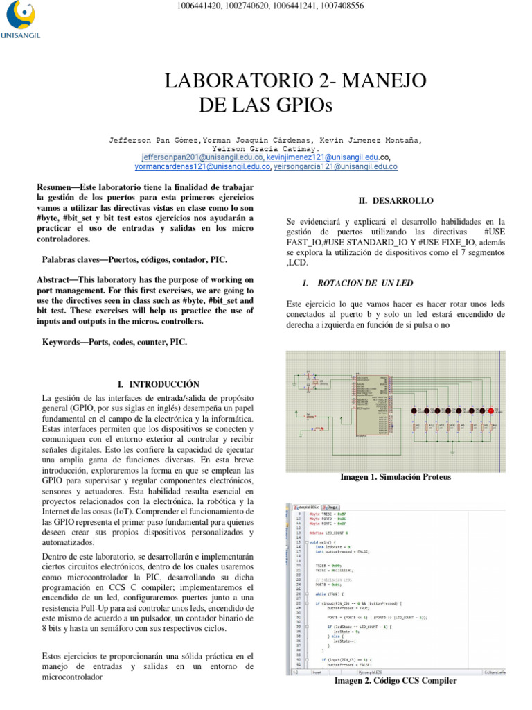 Laboratorio GPIOs: Control de LEDs y Semáforos | PDF