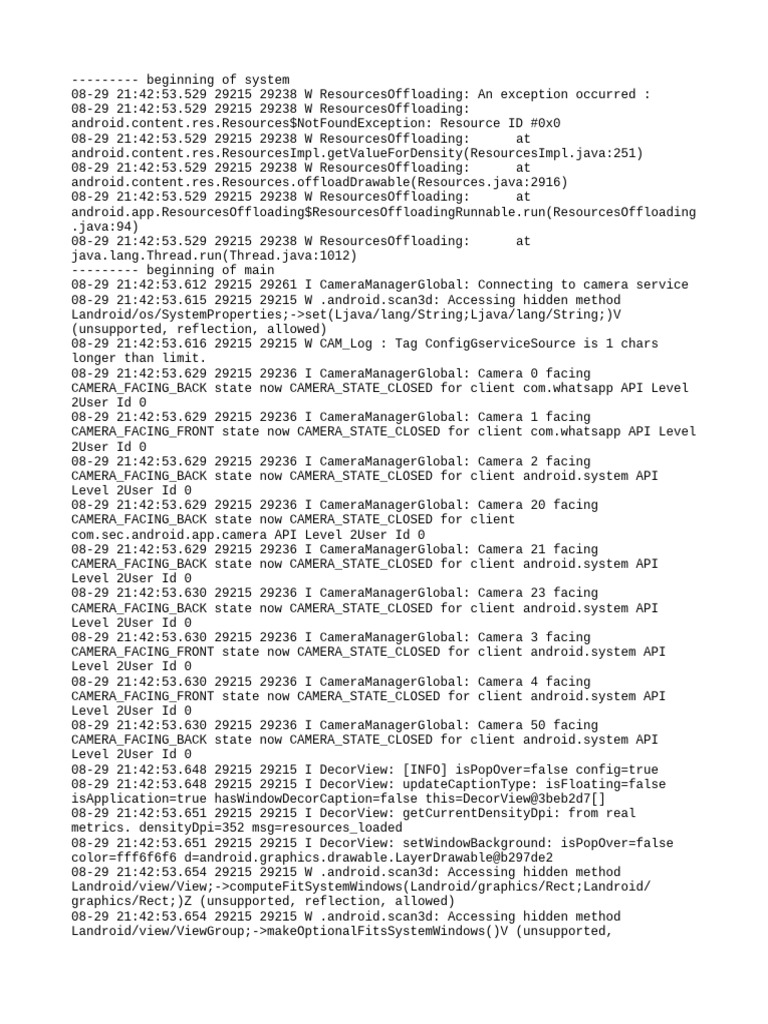 Logcat | PDF