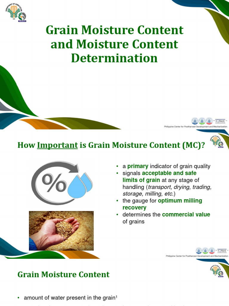 Grain Moisture Content Determination Methods | PDF