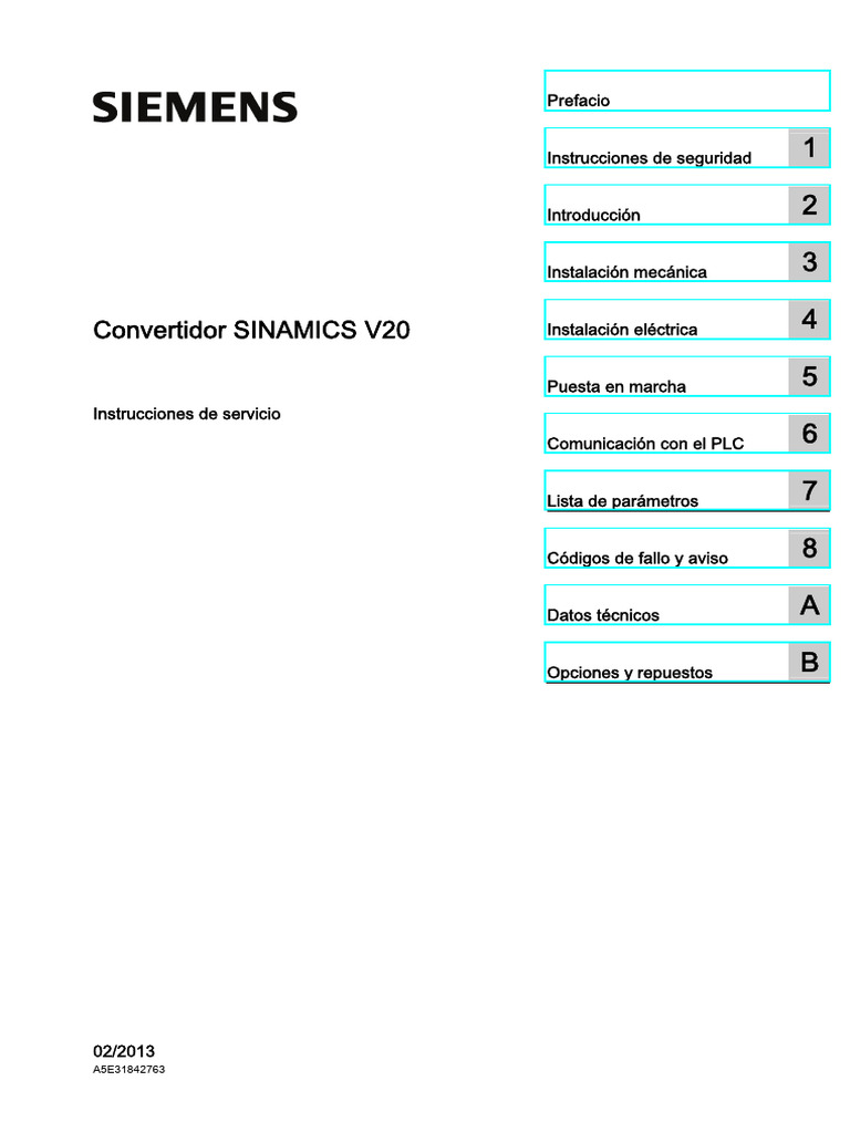 Variador v20 Siemens | PDF