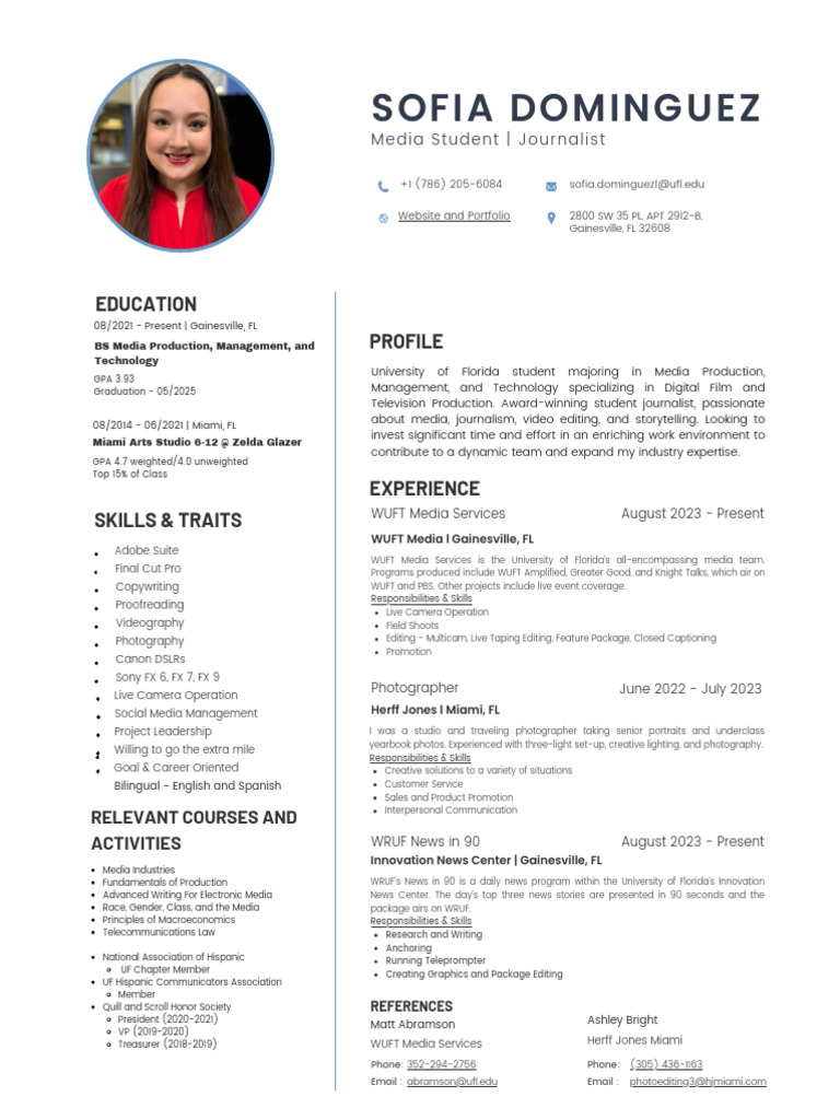 Sofia Dominguez Business Resume | PDF