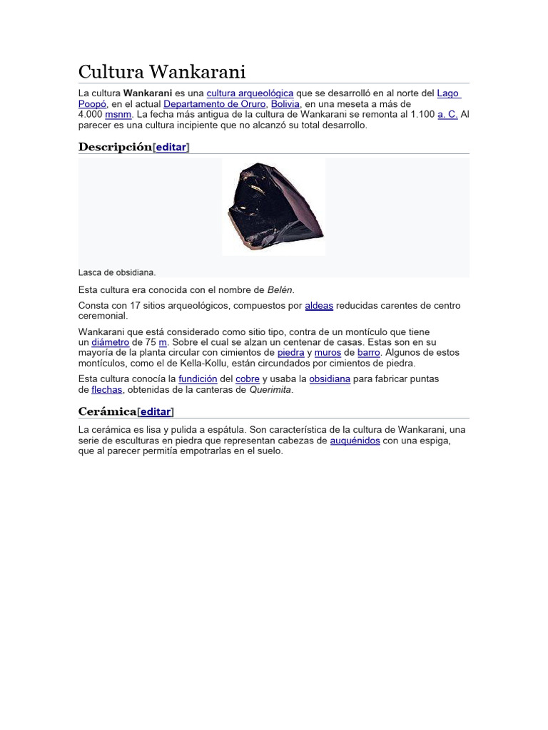 Cultura Wankarani | PDF