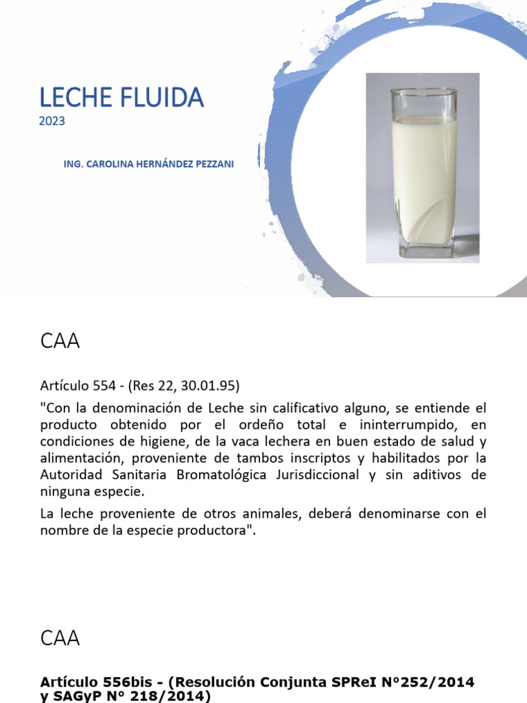 Leche Fluida | PDF | Leche | Nutrición