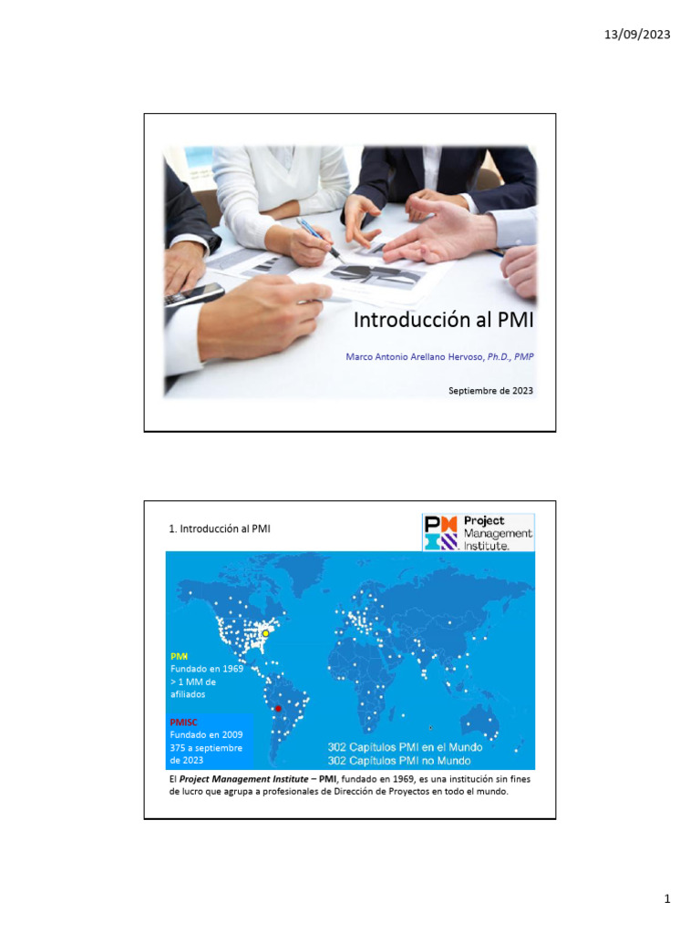 1 Introducción Al PMI | PDF