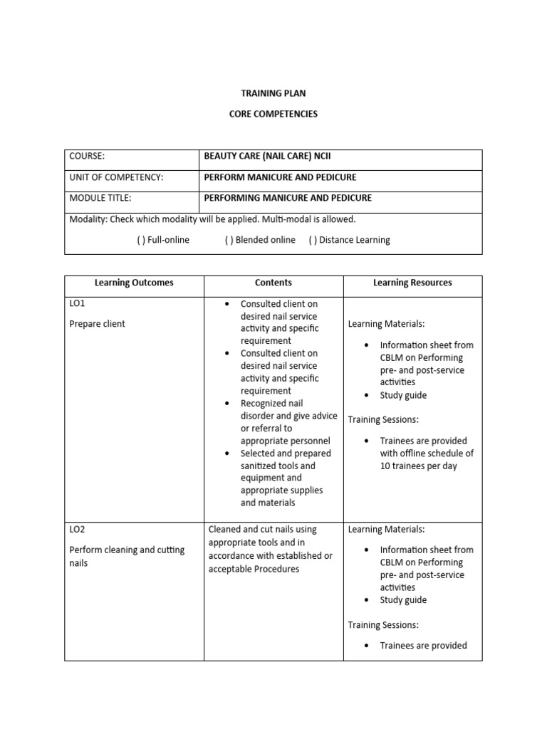 Training Plan BCN | PDF