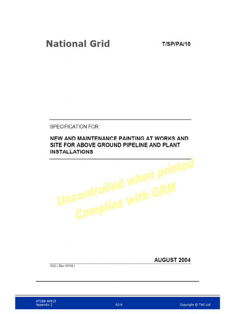 National Grid: ATC88-40915 Appendix 2 A2-6 | Download Free PDF ...