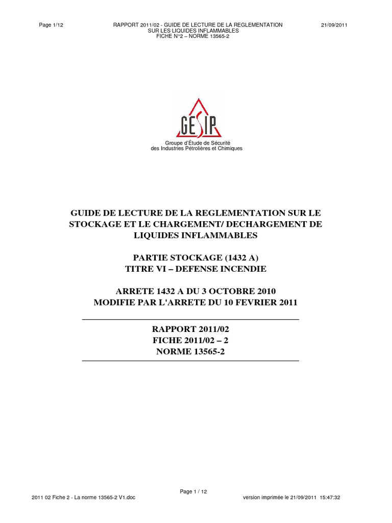 GESIP - Taux Application EMULSEUR - Fiche - 2b - Norme - 135652 | PDF