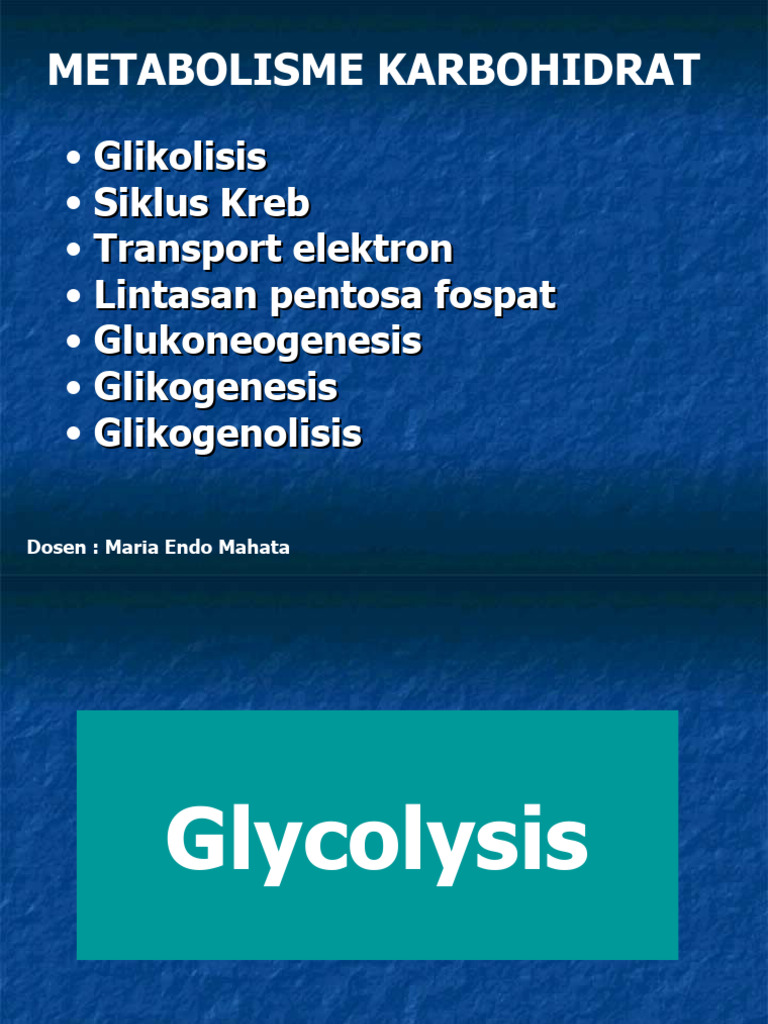 Reaksi Glikolisis | PDF
