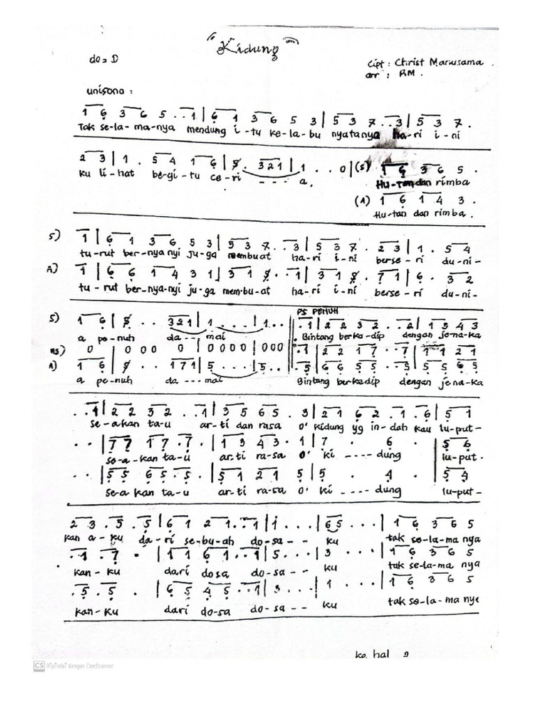 KLAT LAGU KIDUNG | PDF