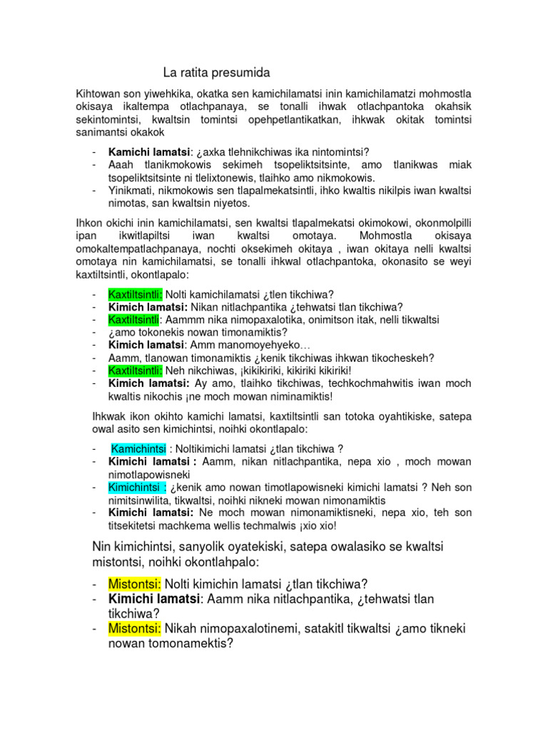 Cuento La ratita presumida | PDF