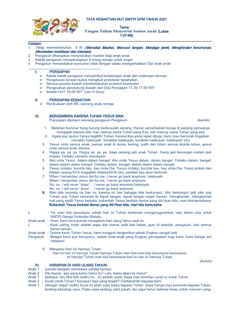 TATA KEBAKTIAN HUT SMTPI GPM | PDF