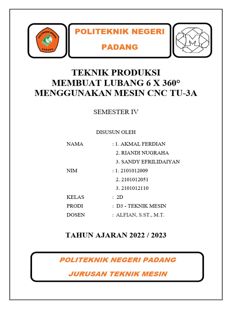Tugas Teknik Produksi CNC Tu-3a (Revisi) | PDF | Bisnis