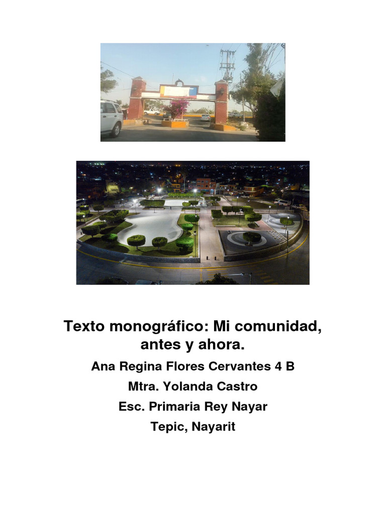 Texto monográfico Mi comunidad | PDF