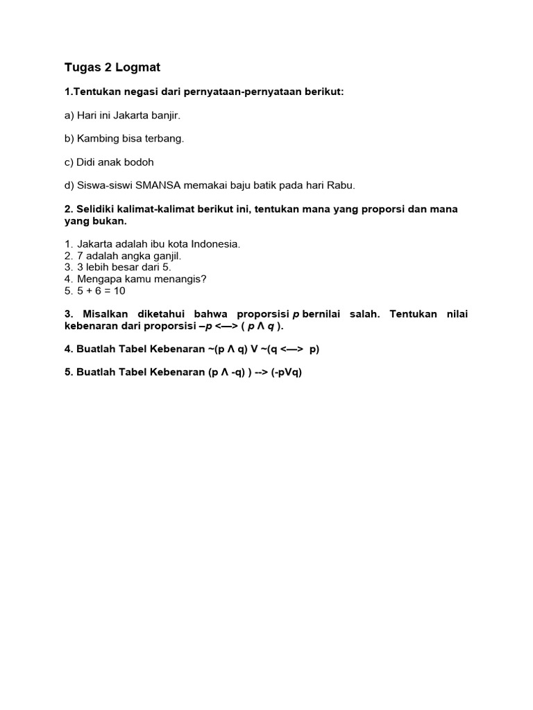 Tugas 2 Logmat | PDF