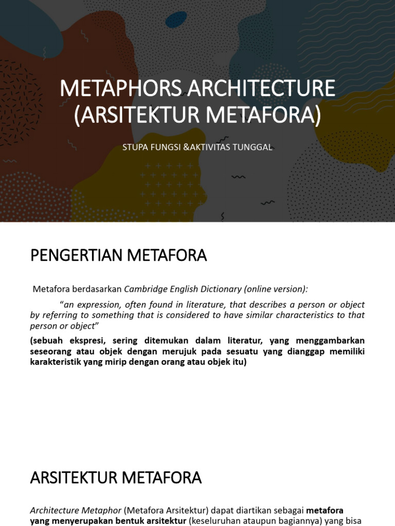 Arsitektur Metafora: Konsep dan Contoh | PDF | Seni | Klasik