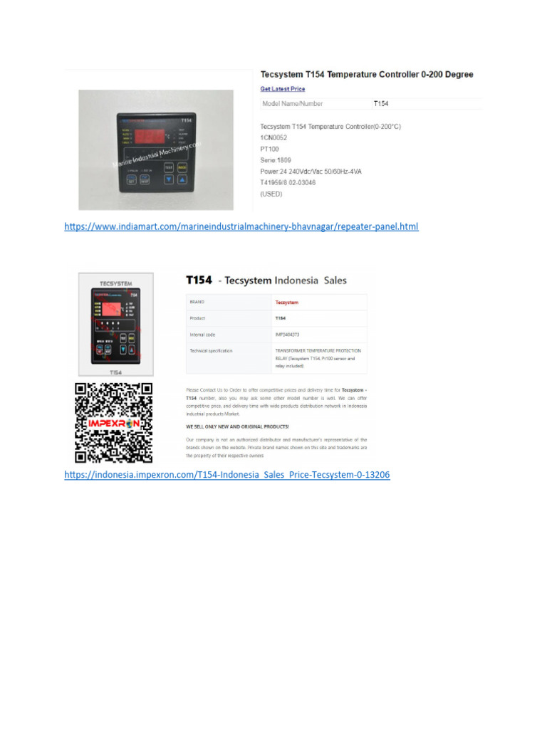 Tecsystem T154 | PDF