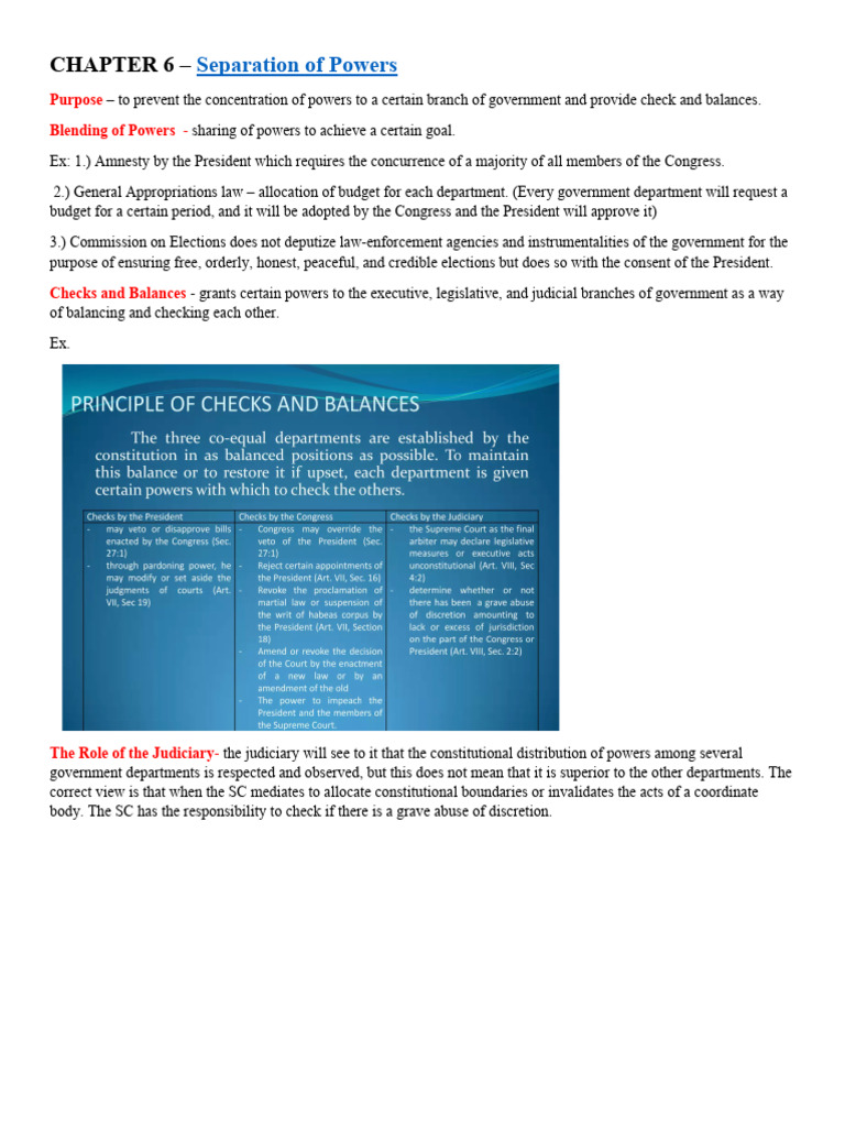 Separation of Powers: Chapter 6 | PDF | Social Science | Law