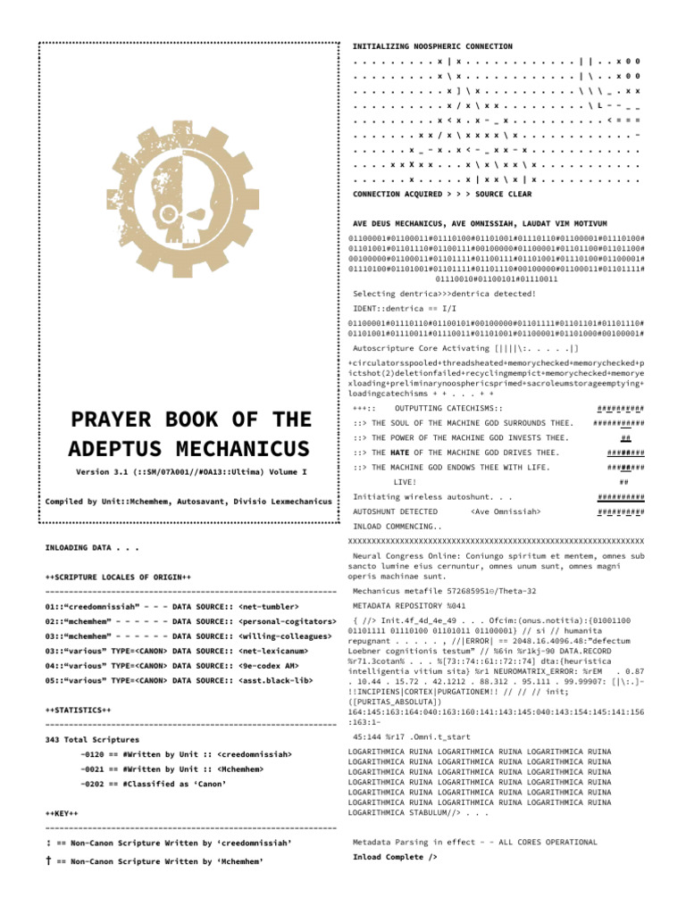 Prayer_Book_of_the_Cult_Mechanicus_V3.1 | PDF | God
