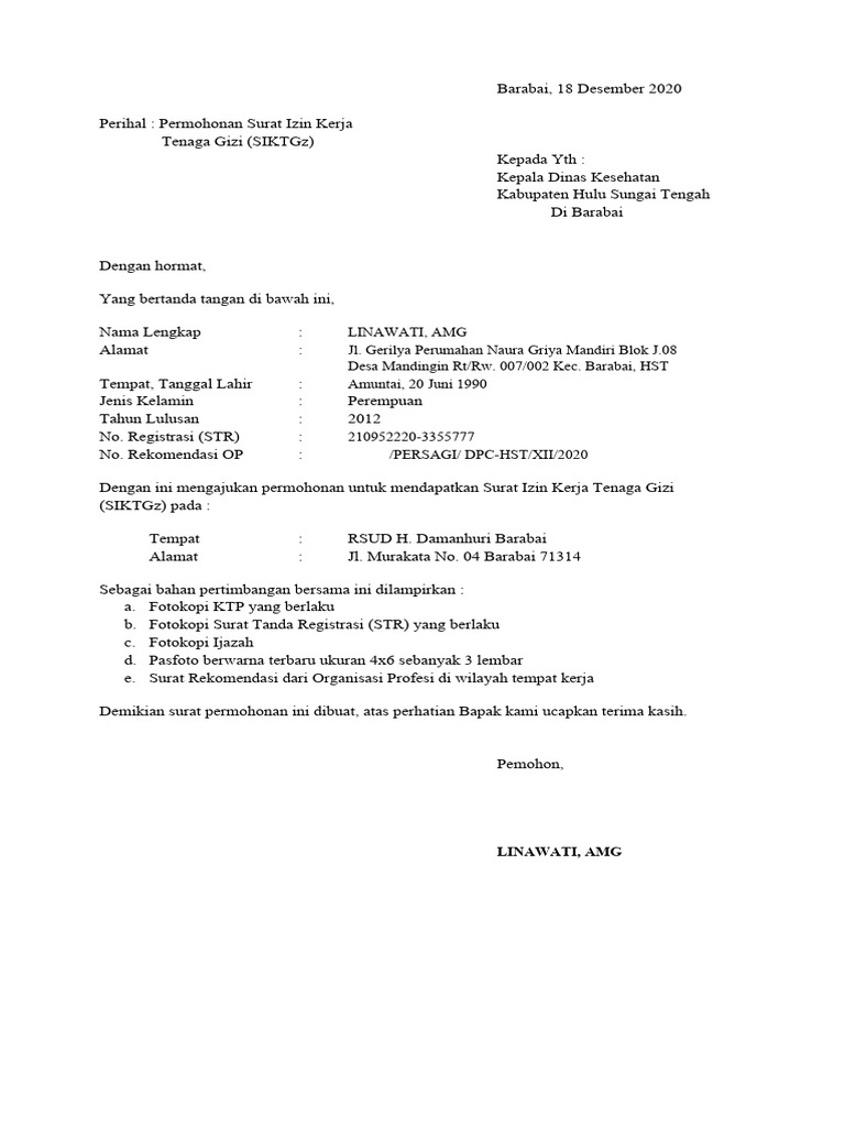 Permohonan Sik | PDF