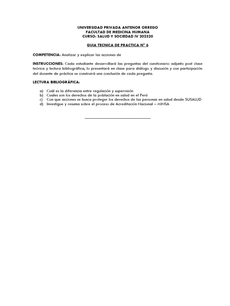 Guía 6 Salud y Sociedad Iii - 202320 | PDF | Ciencia y matemáticas