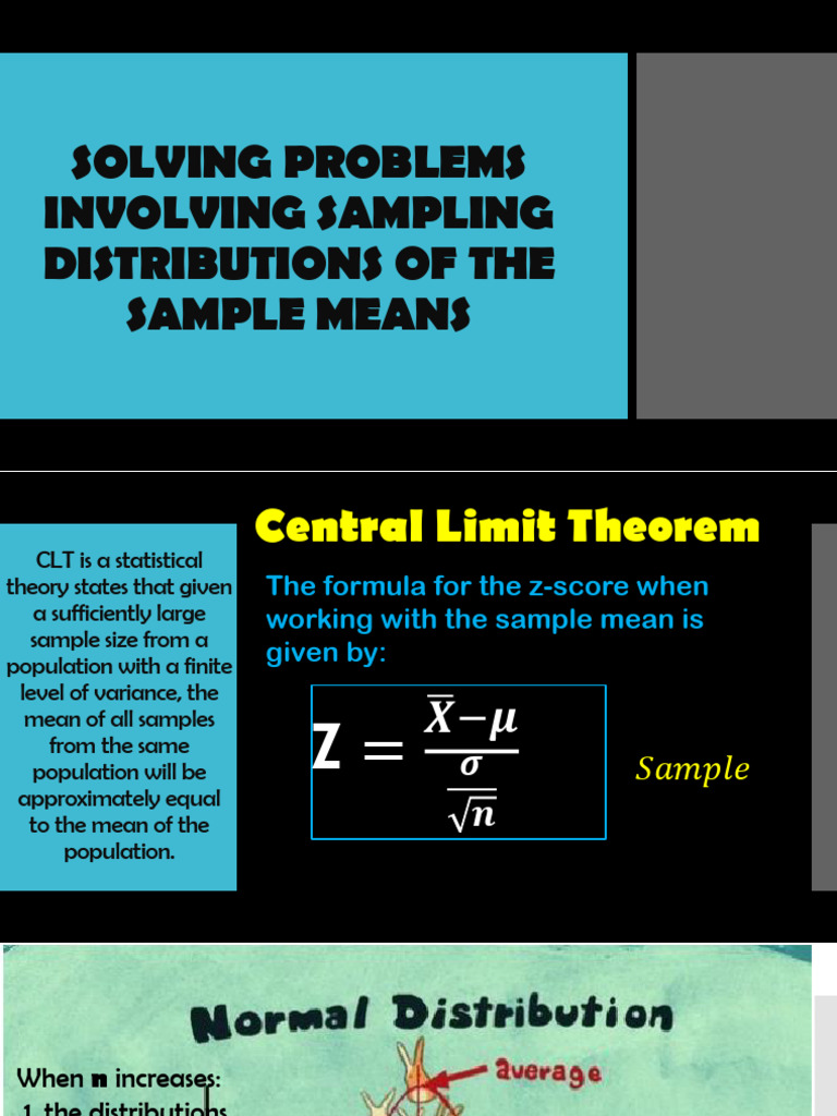 B 4 Central Limit Theorem Pdf Normal Distribution Standard Deviation