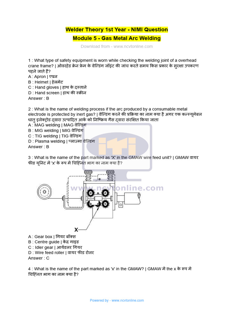 Welding Gmaw Question | PDF