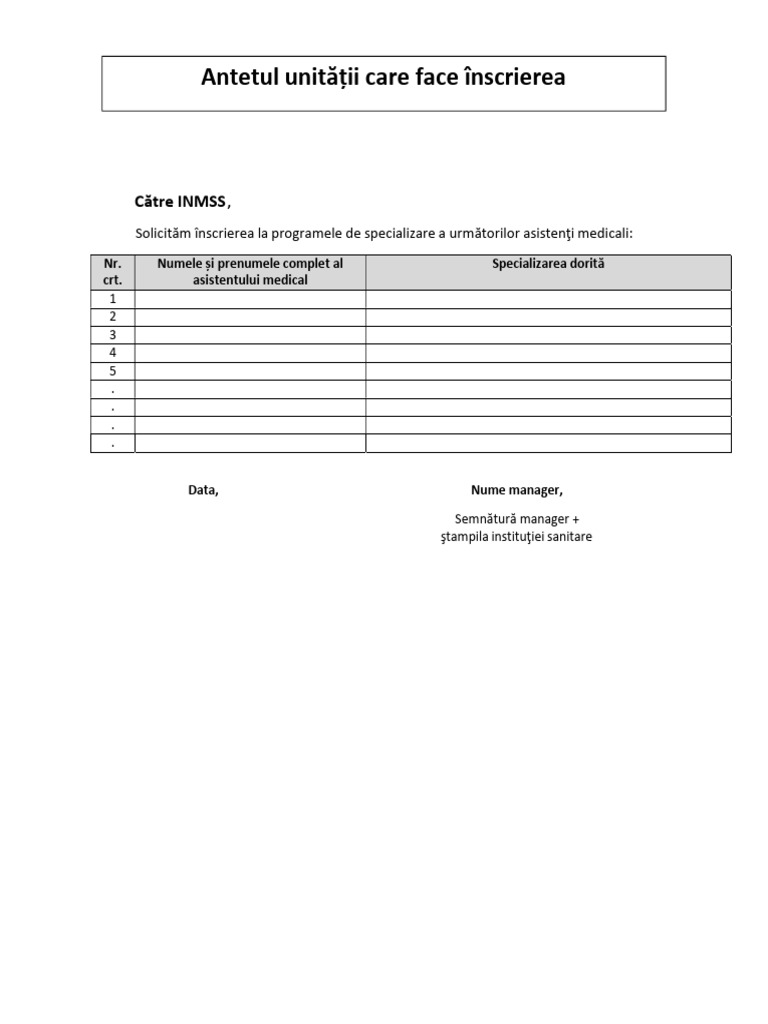 Model Solicitare | PDF