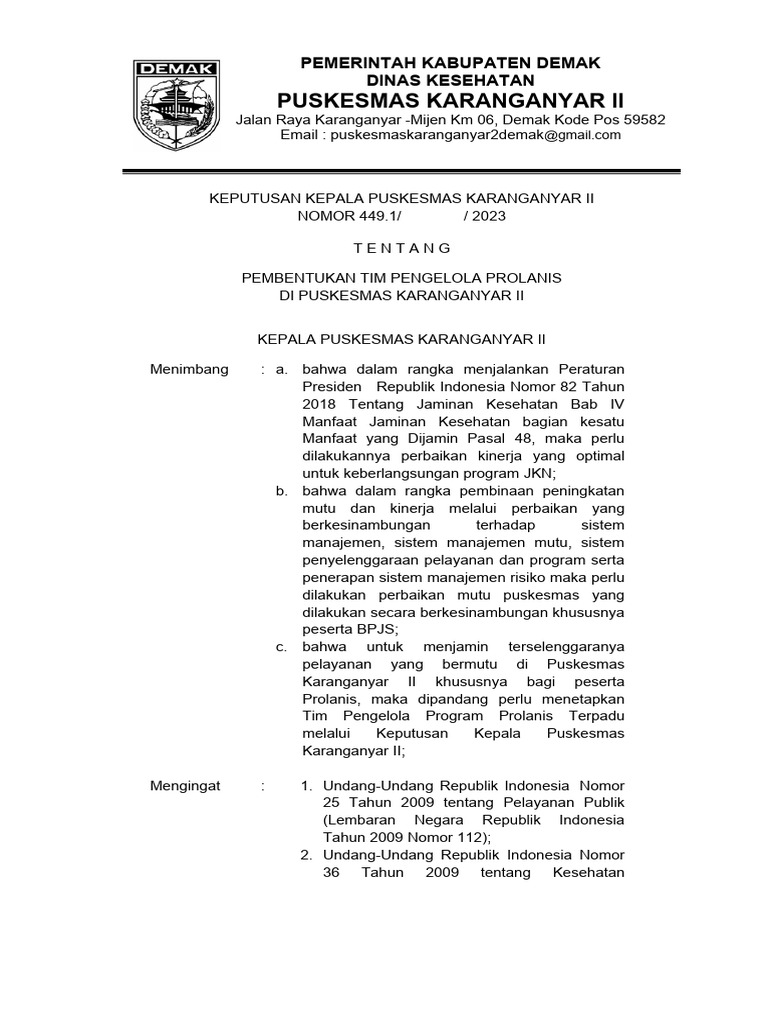 SK Tim Prolanis | PDF