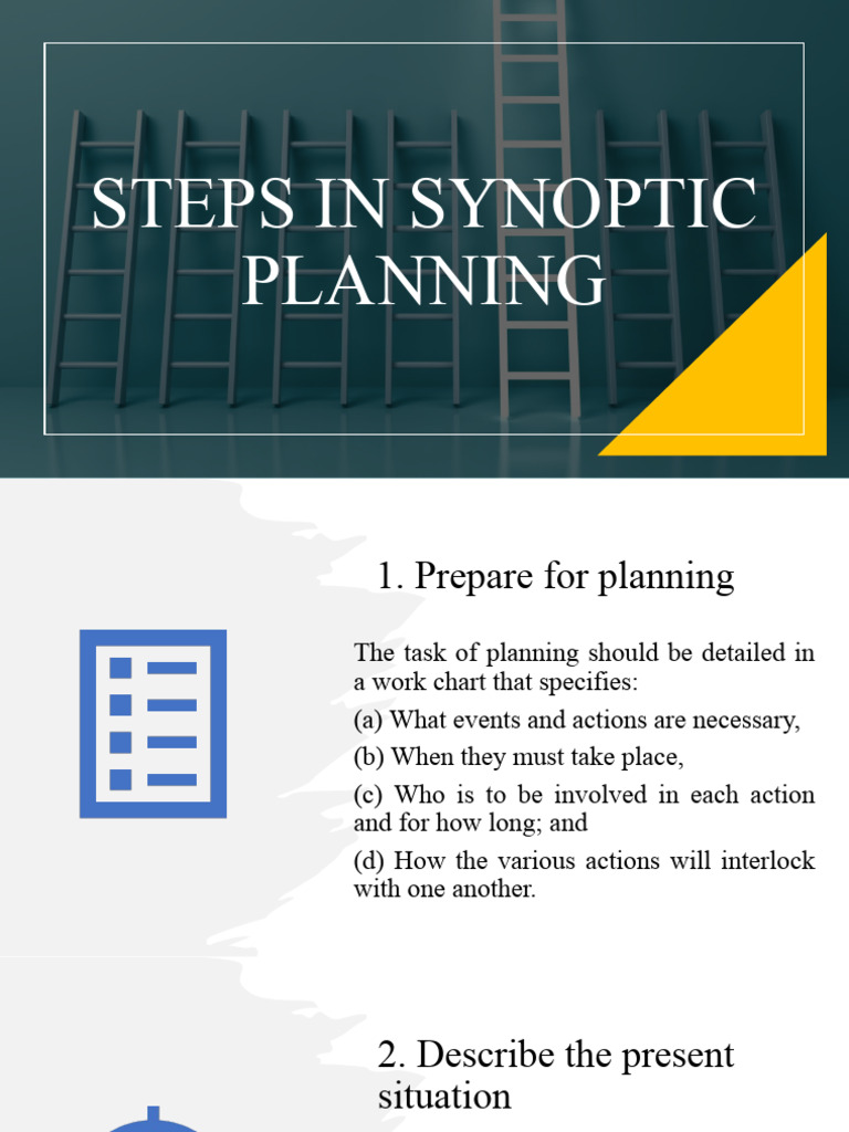 Steps in Synoptic Planning | PDF | Evaluation | Policy