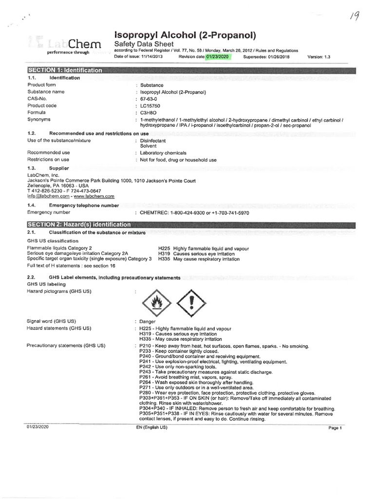 Ipa SDS | PDF