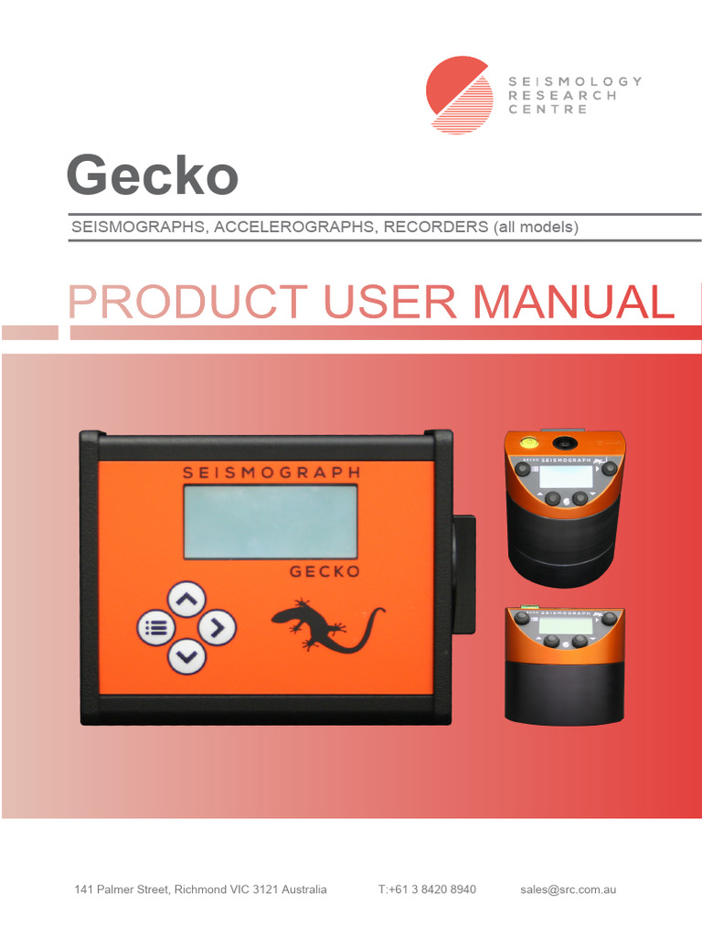 Gecko Seismograph User Manual | PDF | Electrical Connector | Computer File