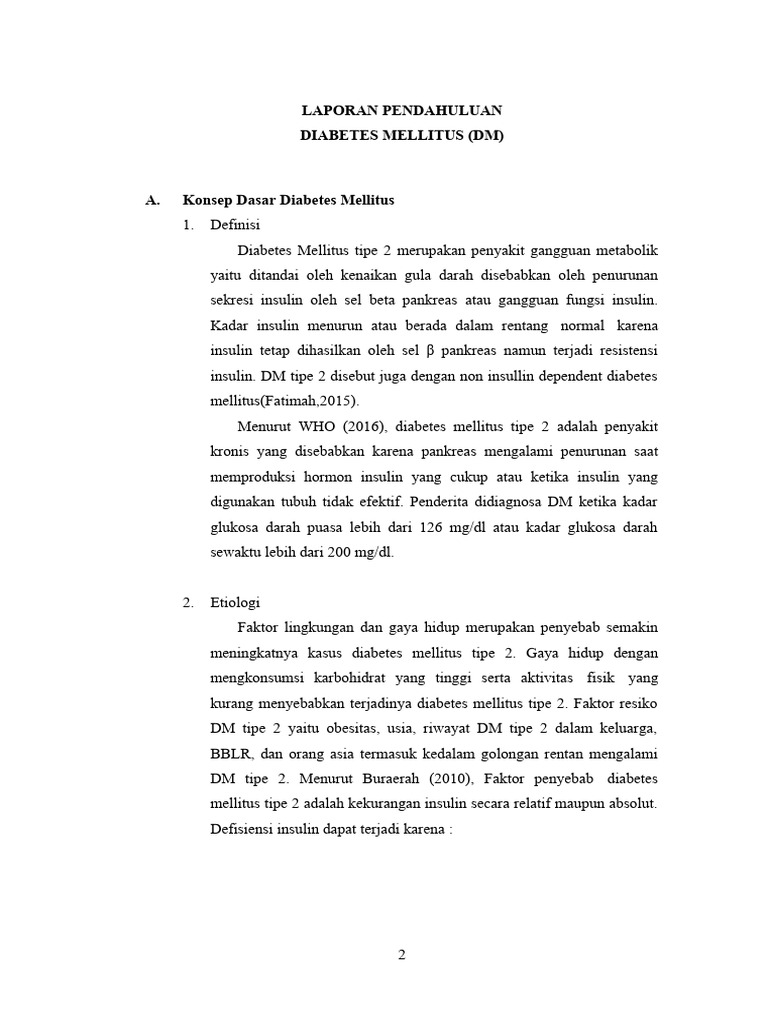 LP DM TIPE 2 Dikonversi | PDF | Pengembangan Diri | Kesehatan Holistik