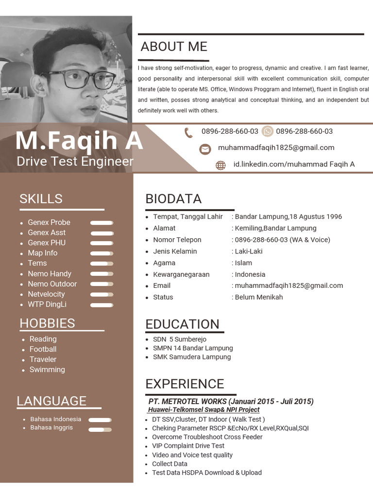 CV Muhammad Faqih | PDF