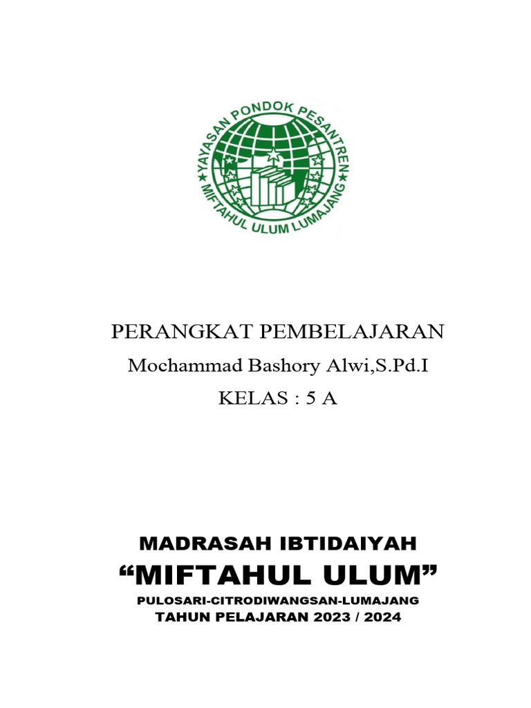 Cover Buku Kerja (Kumer) | PDF